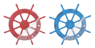 Assorted Weathered Ship's Wheel - Globe Imports