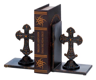 Cross Bookend Pair - Globe Imports