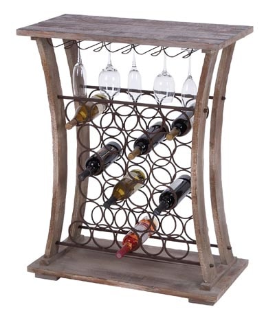 Rustic Wine Rack Table - Globe Imports