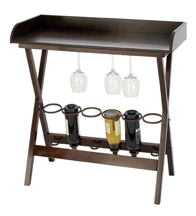 Wine Rack Bar Table - Globe Imports