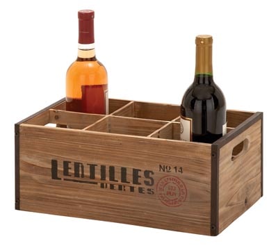 Wooden Wine Crate - Globe Imports