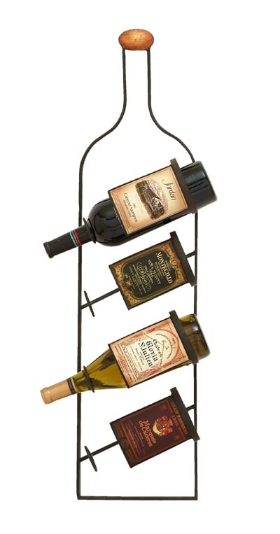 Bottle Shaped Wall Wine Rack - Globe Imports