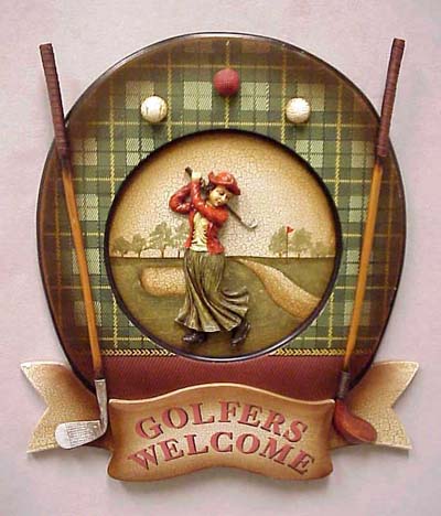Lady Golfer Sign - Globe Imports