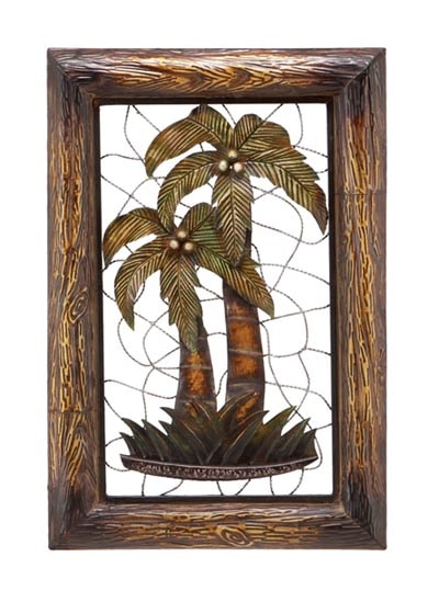 Framed Wall Palm Trees - Globe Imports