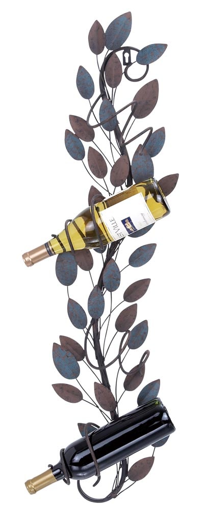 Wall Wine Rack with Leaves - Globe Imports