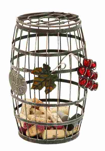 Barrel Shaped Wine Cork Cage - Globe Imports