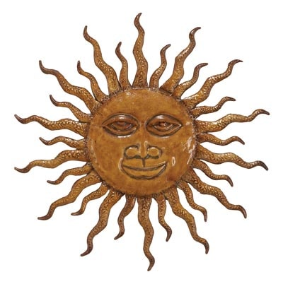 Metal Sun Face Wall Decor - Globe Imports