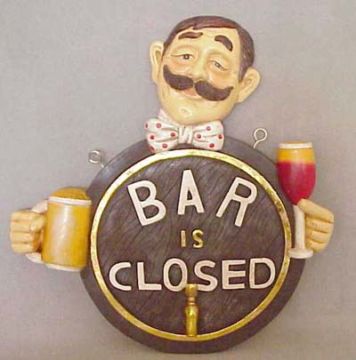 Bar is Closed Sign - Globe Imports