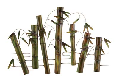 Metal Bamboo Wall Art - Globe Imports
