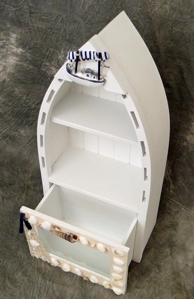 Shell Boat Cabinet - Globe Imports