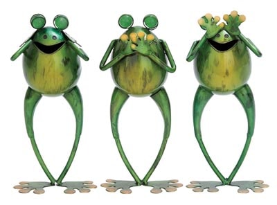 Set of 3 Frog Figures - Globe Imports