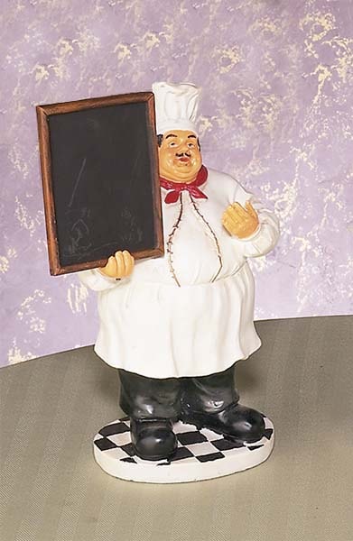 Chef with Chalkboard - Globe Imports