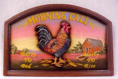 Morning Call Rooster Sign - Globe Imports