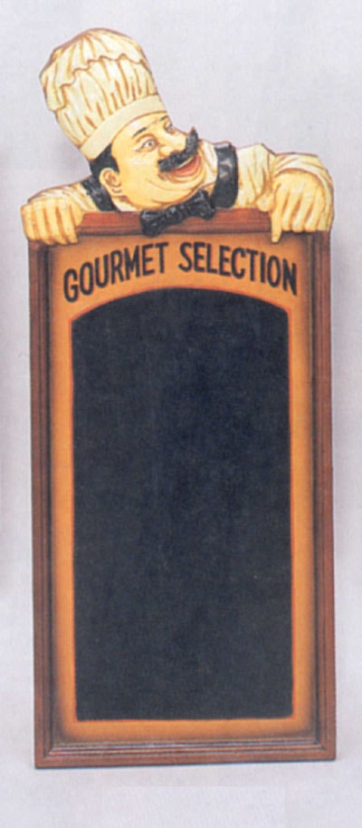 Wooden Gourmet Selection Chalkboard Sign - Globe Imports