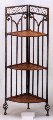 Metal Corner Shelf Unit - Globe Imports