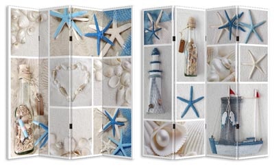 Beach Collage Room Divider - Globe Imports