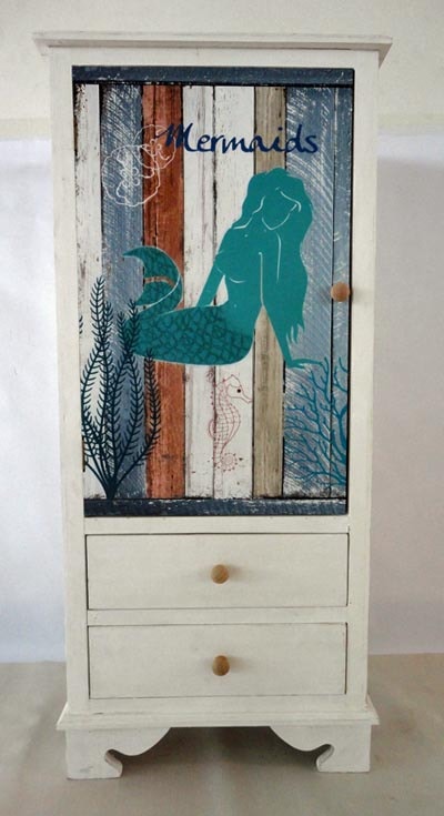 Mermaid Cabana Cabinet - Globe Imports