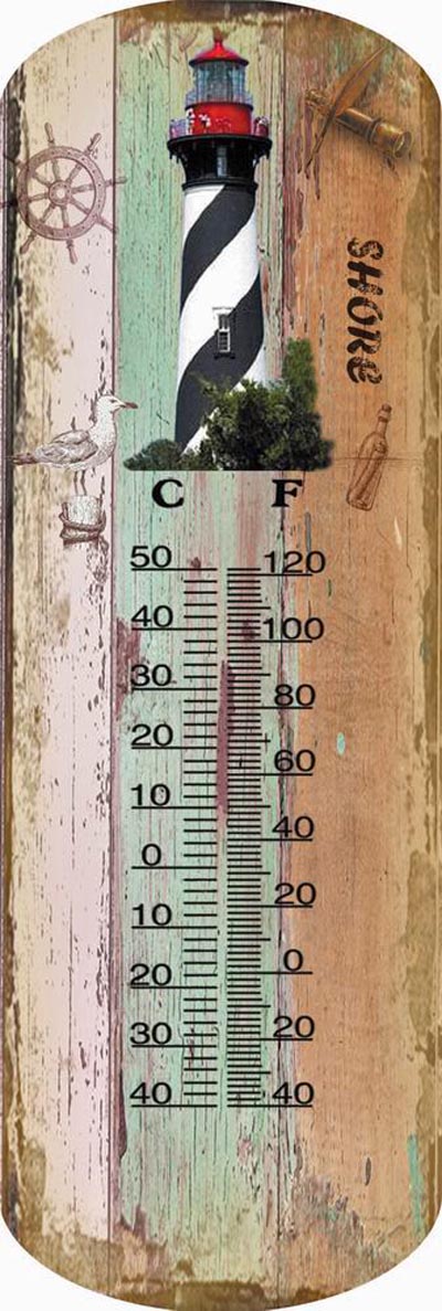St. Augustine Lighthouse Thermometer - Globe Imports