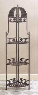 Metal Corner Shelf Unit - Globe Imports