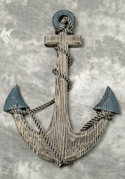 Weathered Anchor Wall Hanging - Globe Imports