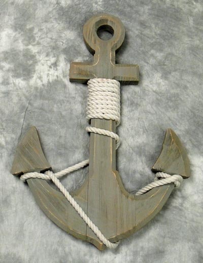 Decorative Anchor with Rope - Globe Imports