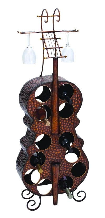Cello Shaped Wine Rack - Globe Imports
