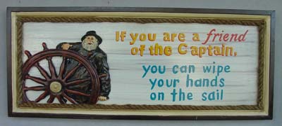 Wooden Captain's Sign - Globe Imports