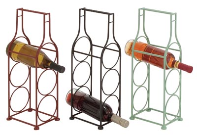 Assorted Bottle Shaped Wine Rack - Globe Imports