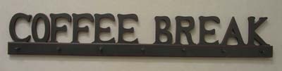 Wood Coffee Break Sign - Globe Imports