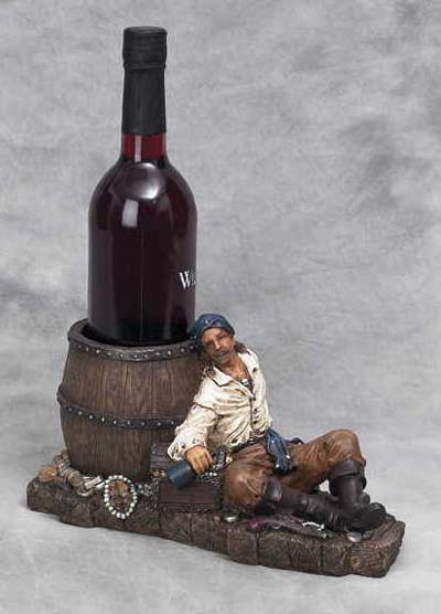 Polyresin Pirate Keg Bottle Holder - Globe Imports