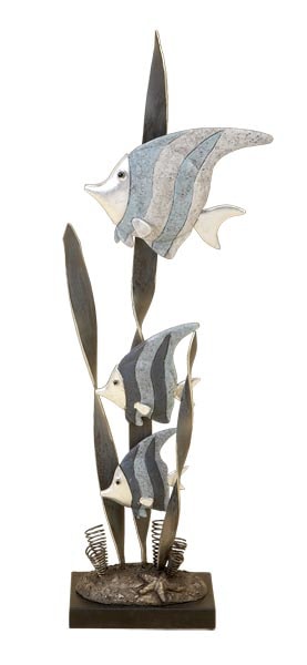 Metal Seaweed with Fish - Globe Imports