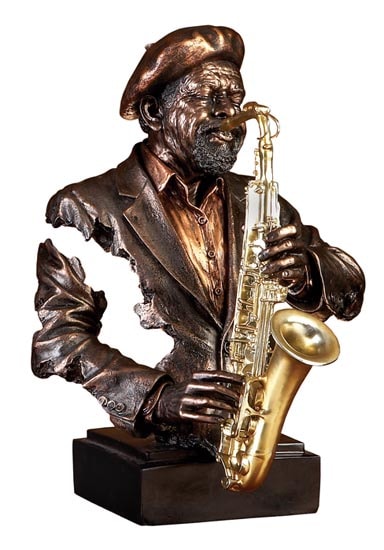 Saxophone Player Statuette - Globe Imports
