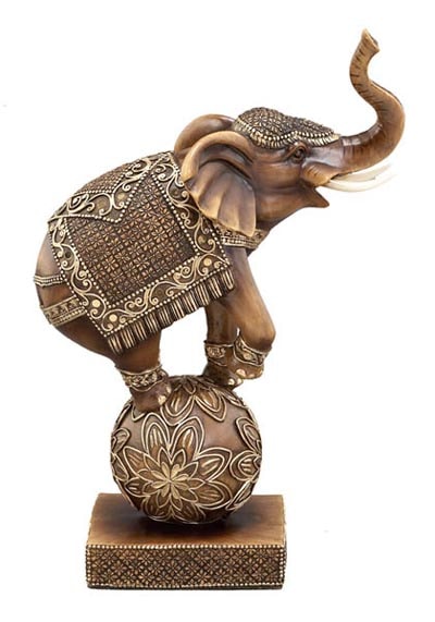 Elephant Balancing on Ball - Globe Imports