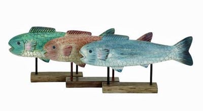Assorted Decorative Fish on Stand - Globe Imports