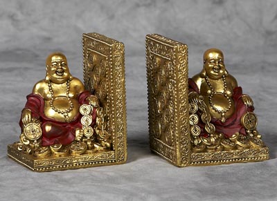 Happy Buddha Bookends - Globe Imports