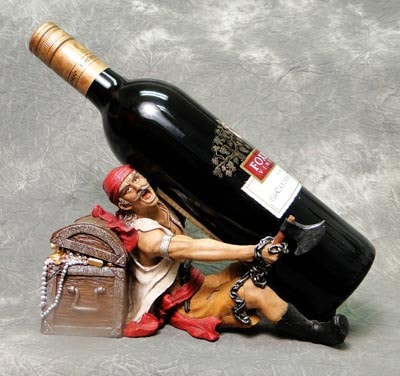 Pirate Wine Bottle Holder - Globe Imports