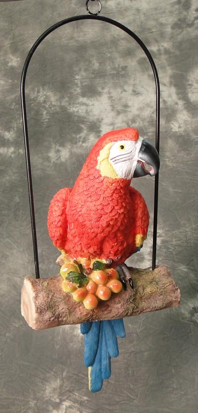 Macaw Parrot on Swing - Globe Imports
