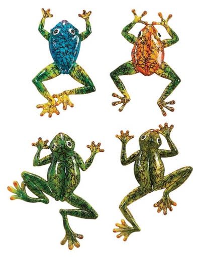 Assorted Wall Hanging Frogs - Globe Imports