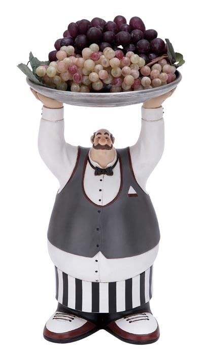Waiter Plate Lifting Figurine - Globe Imports