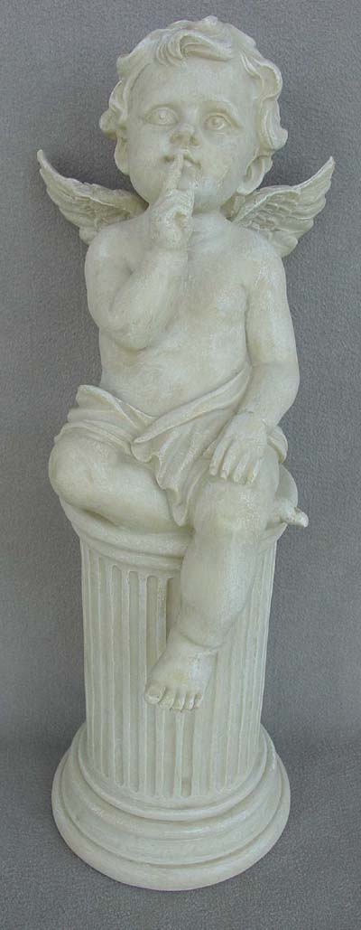 Polyresin Sitting Cherub - Globe Imports
