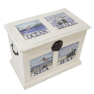 Set of 3 Nautical Trunks - Globe Imports