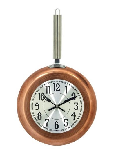 Frying Pan Wall Clock - Globe Imports