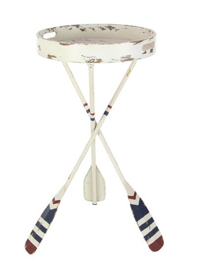 Metal Oars Accent Table - Globe Imports