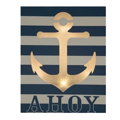 LED Ahoy Anchor Sign - Globe Imports