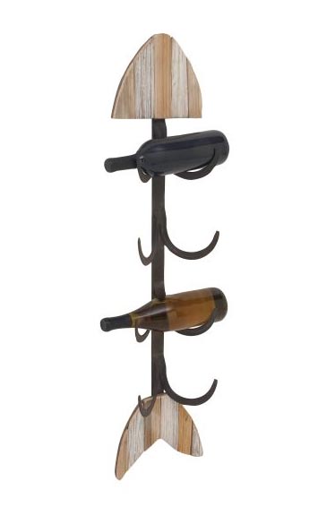 Fish Shaped Wall Wine Rack - Globe Imports