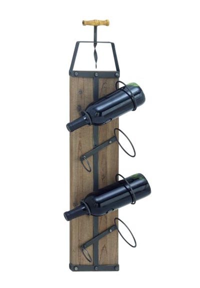 Corkscrew Wall Wine Rack - Globe Imports