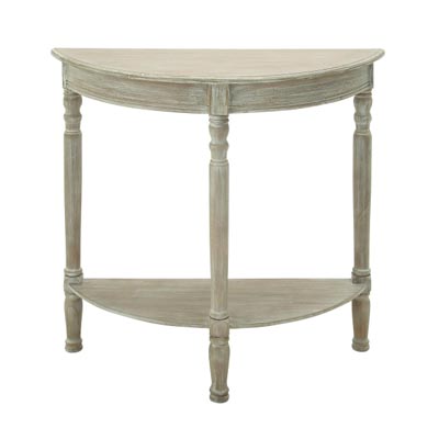 Half Round Wooden Accent Table - Globe Imports