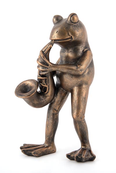 Whimsical Frog Saxophone Player - Globe Imports