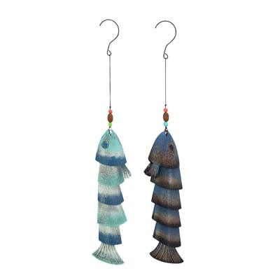 Assorted Metal Fish Wind Chime - Globe Imports