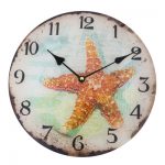 Glass Starfish Wall Clock - Globe Imports